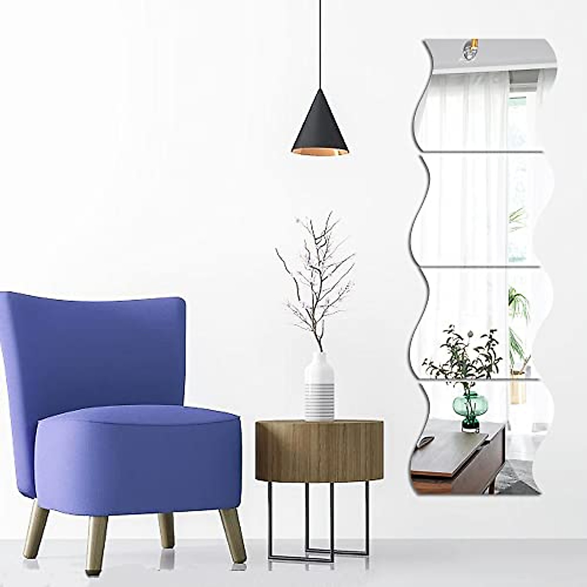 Full body Wall Mirrors, 4pcs 12x12 Removable Acrylic Plexiglass Wall-Mounted Frameless Mirror Wardrobe Full BodyLarge Long Mirror Home Workout Gym Mirror for Walls Dorm Floor Tile Self Adhesive