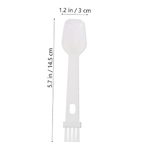 HONMEET 12pcs Grinder Cleaning Brush Milk Powder Spoon Coffee Beans Espresso Cleaning Spoon Brush Coffee Measuring Tea Measuring Spoon Espresso Machine Cleaning Brush Tea Spoon White Pp