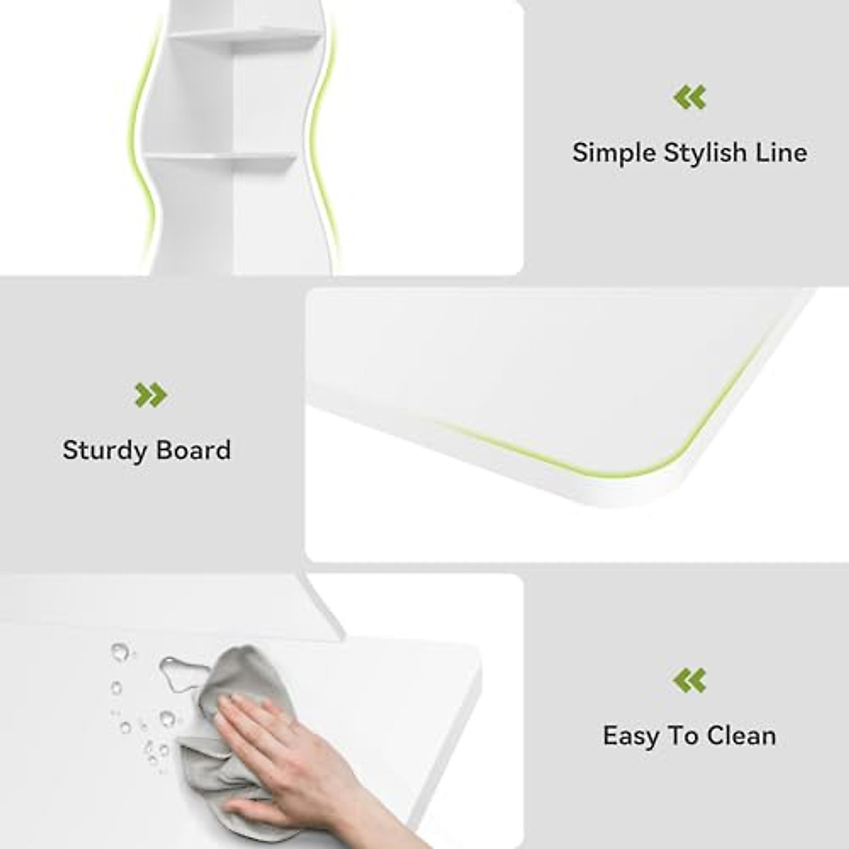 LITTLE TREE Small Corner Shelf, Modern 5-Tier Wall Corner Bookshelf, Stylish Bookcase Storage Rack for Small Space, Living Room, Bedroom