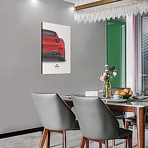 Car Poster Ferrari F40 Supercar Posters Racing Car Canvas Wall Art For Boy's Bedroom SuperCar Wall Decor Frame-style 16x24inch(40x60cm)