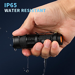 ULTRAFIRE 5 Pack SK68 Tactical and Small Flashlights,7w 3-Mode Pocket Torch Adjustable Focus Zoom Light Lamp