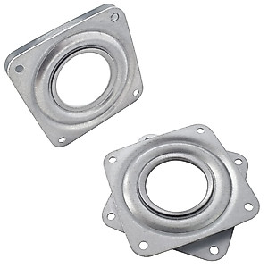 SDTC Tech 2 Packs 3 inch Lazy Susan Turntable Bearings Square Rotating Plate Swivel 360 Degree for Trays, Kitchen Storage Racks, Craft Projects, Kitchen Cabinet, Makeup Holder