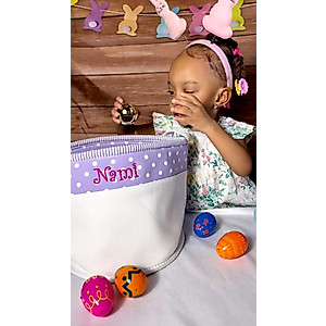 Personalized Soft and Light Easter Basket (Purple)