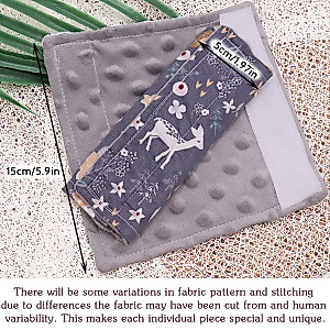 DILIMI Baby Car Seat Neck Cover, 2Pcs Carseat Belt Cover Pad, Shoulder Strap Protectors, Seat Belt Covers Cushion for Boy Girl (Grey Flower Deer)