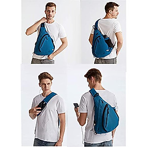 TurnWay Water-Proof Sling Backpack/Crossbody Bag/Shoulder Bag for Travel, Hiking, Cycling, Camping for Women & Men (Blue)