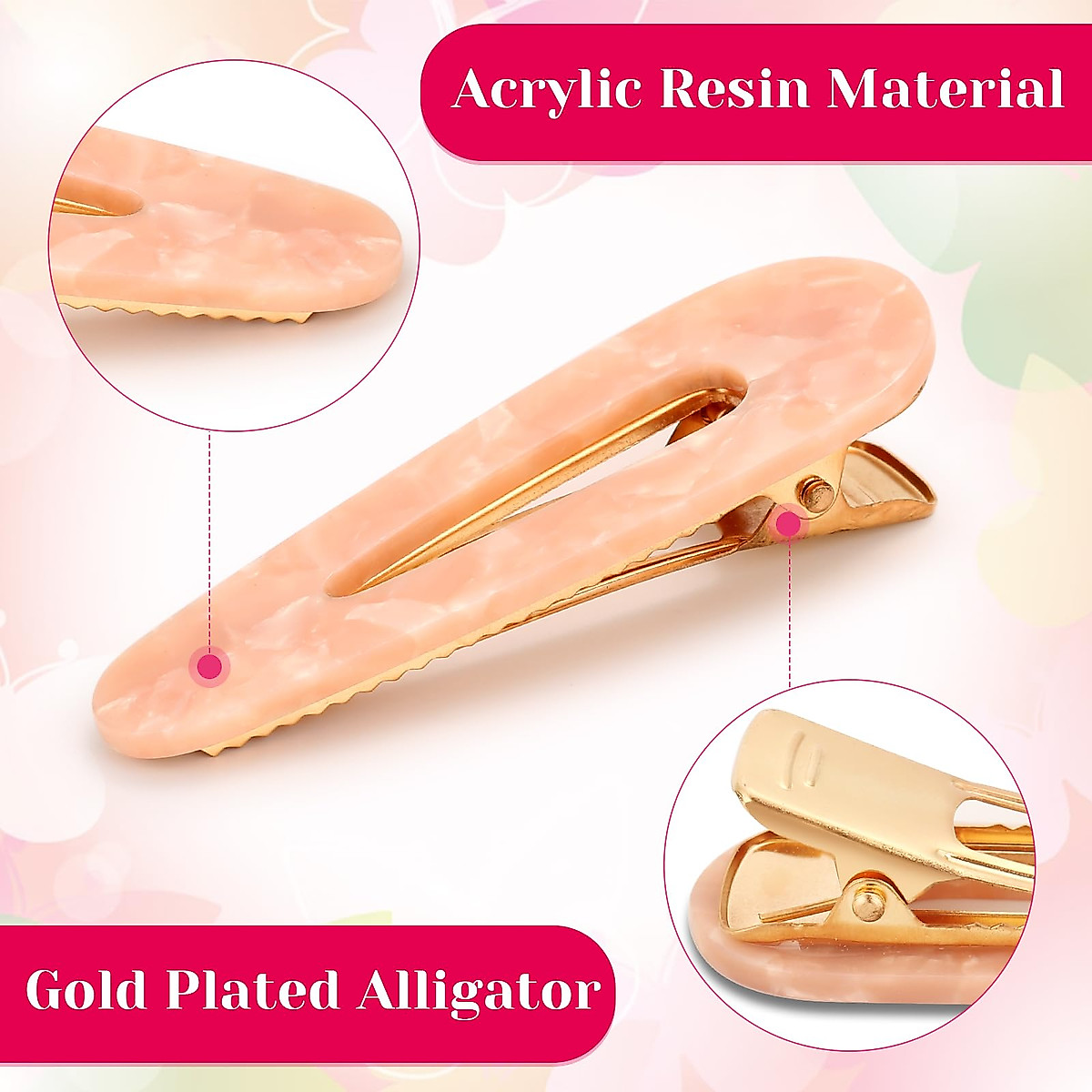 cridoz 12 Pcs Acrylic Resin Hair Barrettes Hair Clips for Women Hair Accessories