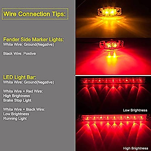 LIMICAR Trailer Lights LED Kit, LED Trailer Lights Kit, Boat Trailer Lights LED Submersible Kit, LED Trailer Lights Kit for Utility Trailer, w/Red Amber Trailer Marker Lights, 3rd Brake ID Light Bar