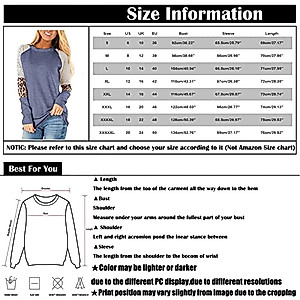 Sexy Tops for Women Fall Women's Long Sleeve Top Fall and Winter Fashion Leopard Print Striped Print Round Neck Shirt Loose Casual Watermelon Red XL