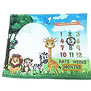 Baby Milestone Blanket & Footprint Handprint Picture Frame For Newborn Boy Girl Memory Making Keepsake Baby Shower Kit