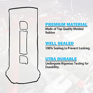 Valve Cover Gasket Set - Compatible with 2.0L 2.3L 2.5L Ford Escape, Focus, Funsion, Ranger, Transit Connect, Mazda 3, 5, 6, CX-7, MX-5, Tribute, B2300 - Replace VS50639R1