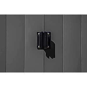 Arrow Sheds Classic 12' x 12' Outdoor Padlockable Steel Storage Shed Building, Charcoal