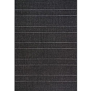 nuLOOM Alaina Indoor/Outdoor Striped Area Rug, 5' 3" x 7' 6", Black