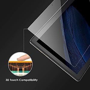 DETUOSI 【2 Pack】 Screen Protector Compatible with Lenovo Smart Tab M10 10.1" 2018 (Model:TB-X605F) Tablet, [NOT for M10 2019 (TB-X505F)], Easy to Install/Case-Friendly/Anti Fingerprint Tempered Glass