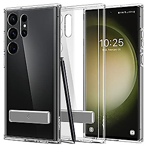 Spigen Ultra Hybrid S Designed for Galaxy S23 Ultra Case (2023) - Crystal Clear