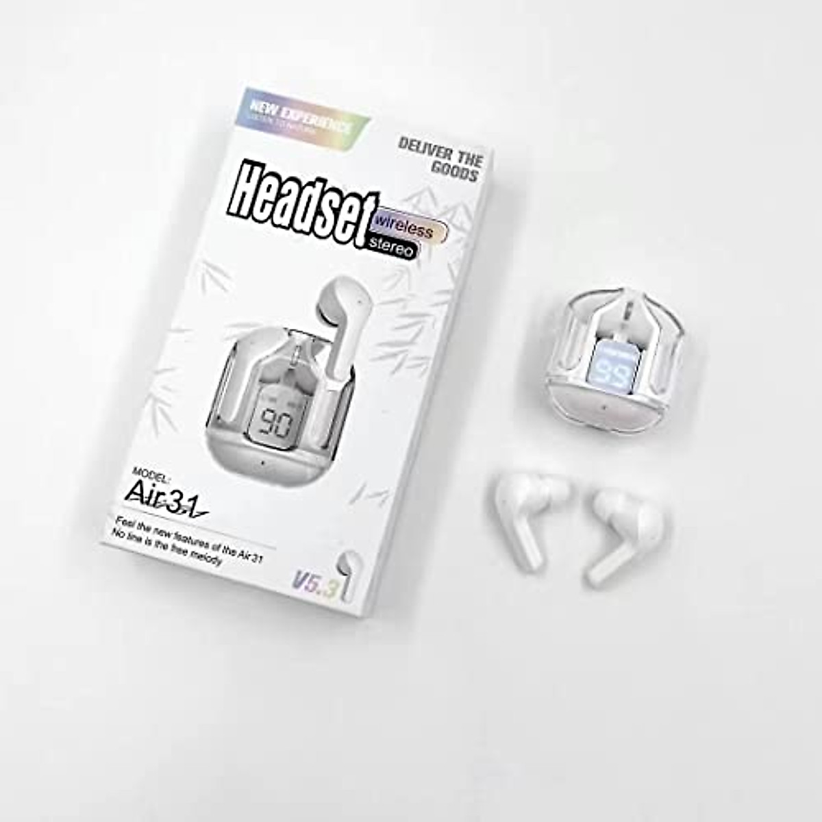 Air31 Wireless Earbuds Bluetooth 5.3, Deep Bass, 30H Battery