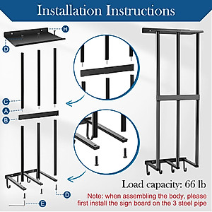 YUNFUTIEI Camping Chair Wall Storage for Garage - Metal Camping Chair Wall Mount Holder | Carries 4 Hooks and Anti-Slip Barrier | Garage Storage Rack for Chair, Tents, Umbrella, Yoga Mats, etc.