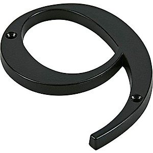 Distinctions 843149 Black Flush-Mount 4-Inch House Number 9