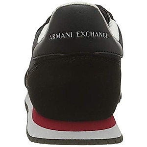 A|X Armani Exchange Men's Low-top Sneakers, Black, 13