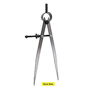 ZLKSKER 8 Inch Adjustable Lockable Steel Wing Divider, Leather Compass for Woodworking & Leather Craft, Marking & Scribe Tool