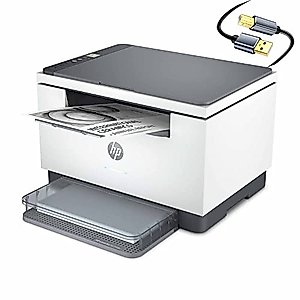 HP LaserJet MFP M234dw All-In-One Wireless Monochrome Laser Multifunction Printer, Print Scan Copy-30 ppm, 600 x 600 dpi, 1.3" LCD, 8.5" x 14", Auto Duplex Printing, USB, Ethernet, Cbmou Printer_Cable