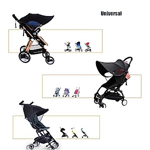 Baby Stroller Sun Shade Cover Universal Stroller Canopy Awning UV Protection Sun Cover for Car Seat Pram Pushchair Sun Shade Baby Buggy Sun Shield Foldable Removable