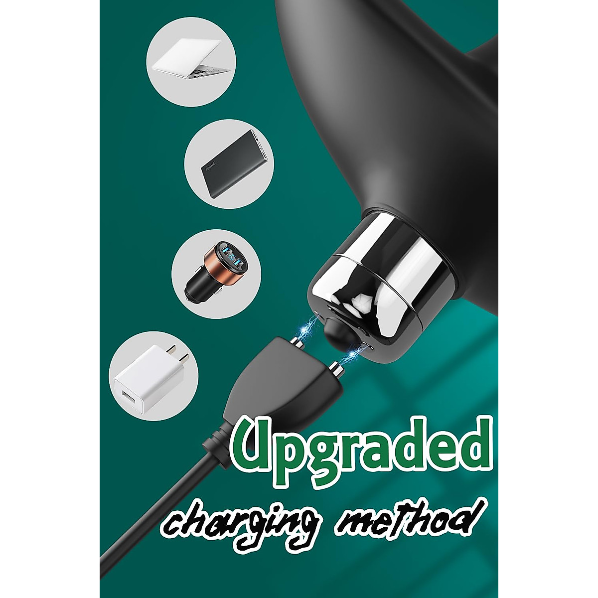 Vibrating Anal Beads Butt Plug - YOSPOSS Flexible Silicone 16 Vibration Modes Graduated Design Anal Sex Toy Waterproof Bullet Vibrator for Men, Women and Couples