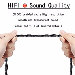 FAAEAL HE400SE Audio Cable,Replacement for Hifiman HE4XX, HE400i(New Edition),HE1000,Meze 99 Classics,Denon AH-D9200 D7200 Headphones, Dual 3.5mm(1/8”) Aux Cord Extension Wire(3.5mm)