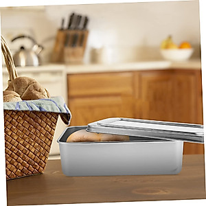 GOOHOCHY Stainless Steel Cake Baking Box with Lid Versatile Bread Baking Pan for Cakes and Bread and Easy to Clean Bakeware