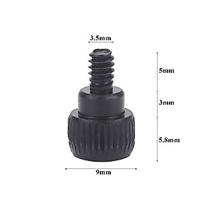 Favordrory 50 Pieces 6#-32x5 Computer Case Thumb Screws, Black