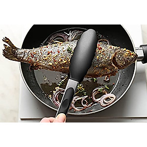 2 Pack Black Kitchen Tongs, Premium Silicone BPA Free Non-Stick Stainless Steel BBQ Cooking Grilling Locking Food Tongs, 9-Inch & 12-Inch