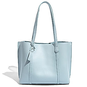 Women Tote Handbags, Soft Hobo Shoulder Purse Top Handle Satchel Bags Large Capacity for Work, Travel, Gift etc, Light Blue