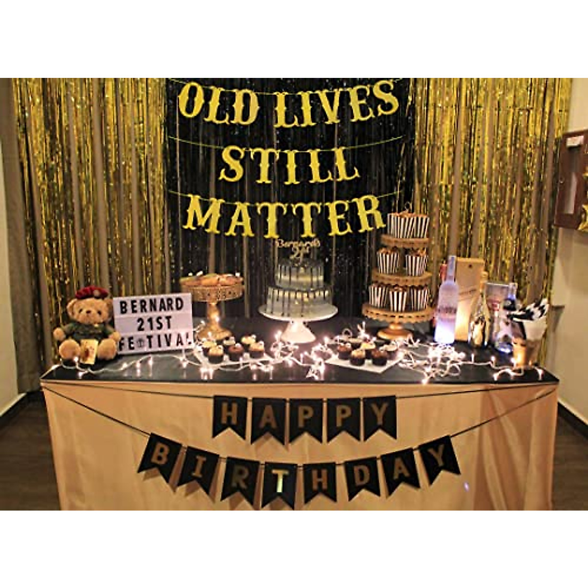 Old Lives Still Matter Birthday Banner, Old Lives Still Matter Birthday Decorations, Funny Birthday Banner, Retirement Party Banner,Funny Birthday and Retirement Party Decorations (Pre-Assembled)