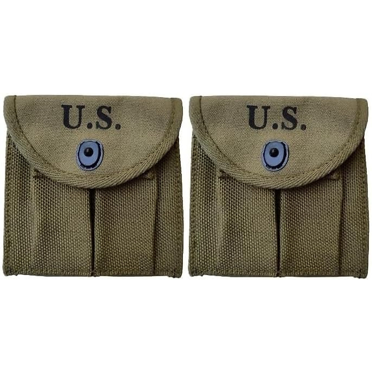 (Pack of 2) U.S WWII M1 Carbine Buttstock Ammo Ammunition Cartridge Magazine Pouch WW2