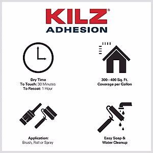 KILZ Adhesion Primer, Interior/Exterior, 1 Gallon