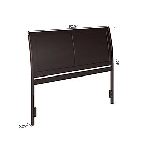 AFI Portland Queen Size Headboard with Attachable Charger in Espresso