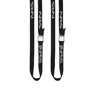 NRS 1" Heavy Duty Tie Down Strap 2 Pack - Stealth Black 2ft - Cargo Roof Rack Strap for Vehicle, Trailer, Outdoor