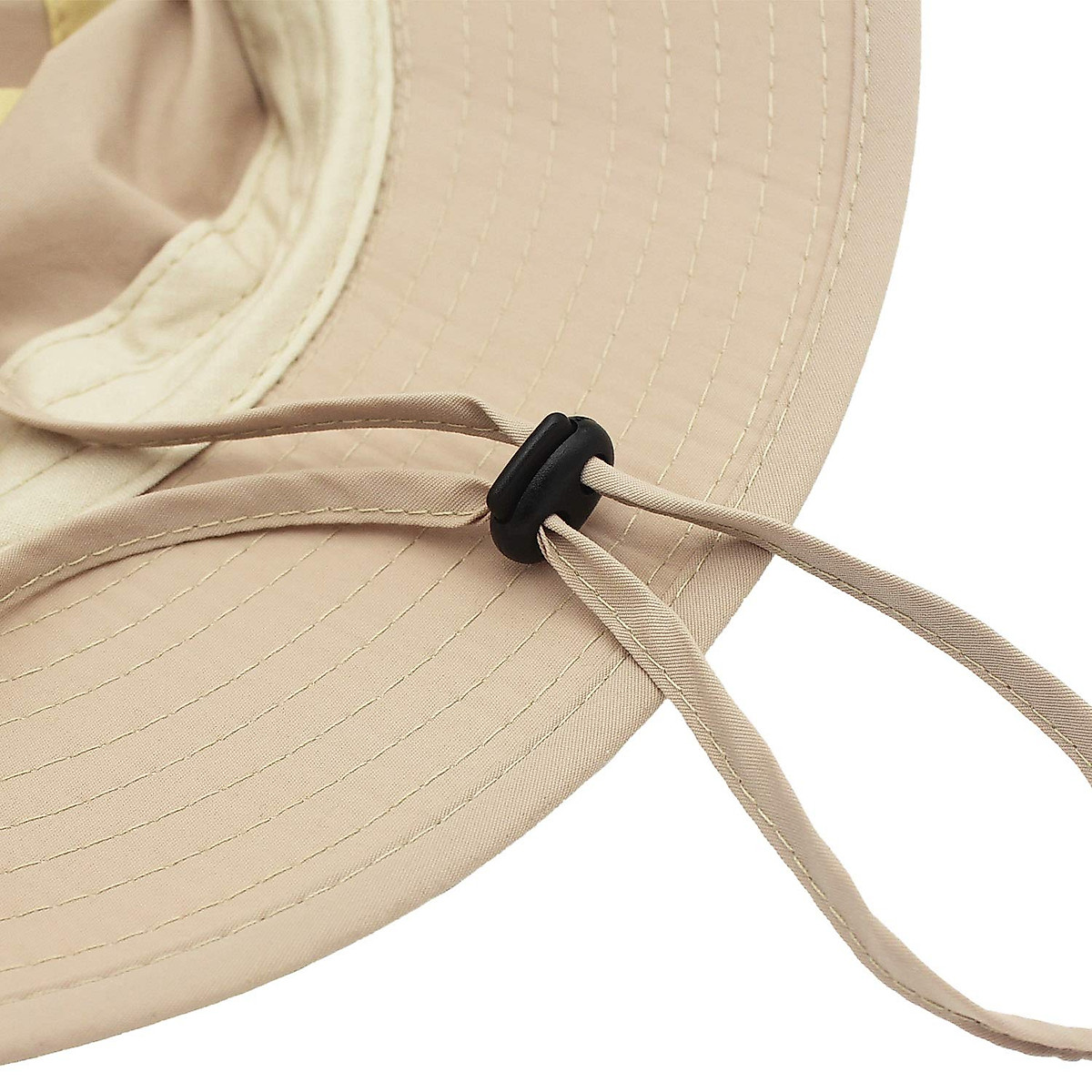 LLmoway Womens Lightweight Outdoor Safari Sun Hat Quick Dry Cooling Fishing Hat with Strap Khaki