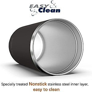 Ideus 20 oz Tumbler, Travel Coffee Mug with Splash Proof Sliding Lid, Double Wall Stainless Steel Vacuum Insulated Coffee Mug for Home and Office, Keep Beverages Hot or Cold, Black