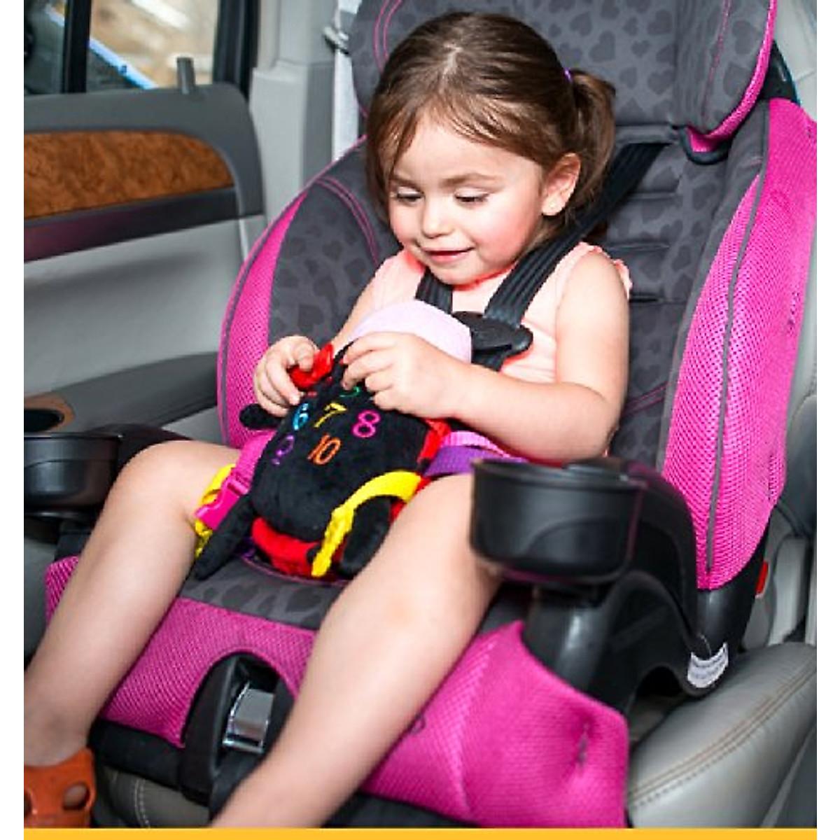 Buckle Toys - Becky Ladybug Stuffed Animal - Montessori Learning Activity - Develop Motor Skills and Problem Solving - Sensory Toddler Travel Toy