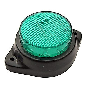 APSMOTIV 2Pcs Truck Side Light 12V Green 4 Inch LED Trailer RV Camper Side Marker Clearance Lights Lamps Surface Mount Truck led marker lights Front Rear