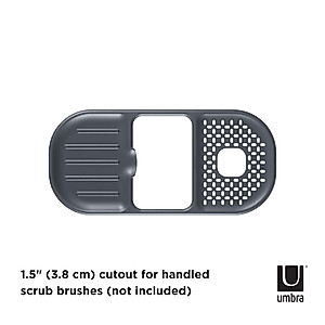 Umbra Sling Kitchen Sink Accessory, Double-Sided Sponge Holder, Charcoal