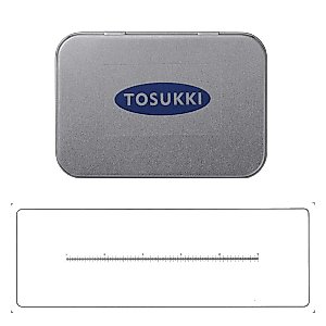TOSUKKI 0.1mm Microscope Reticle Micrometer,Clear Micrometer Measuring Ruler, Microscope Micrometer Calibration Ruler Slide