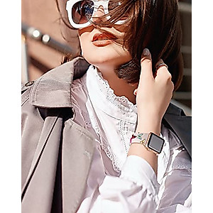 Witzon Compatible with Apple Watch Band Series 8/7/6/5/4/3/2/1/SE/Ultra, iWatch 38mm 40mm 41mm 42mm 44mm 45mm 49mm Bands for Women, Cute Print Silicone Sport Strap Replacement Accessories, Butterfly