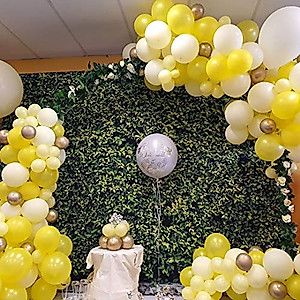 121pcs Yellow Balloons, Balloon Garland Arch Kit, Honeybee Theme Gender Reveal Baby Shower Party Supplies Decorations for Girl and Boy, Birthday Wedding Bridal Anniversary Baptism Party Decorations