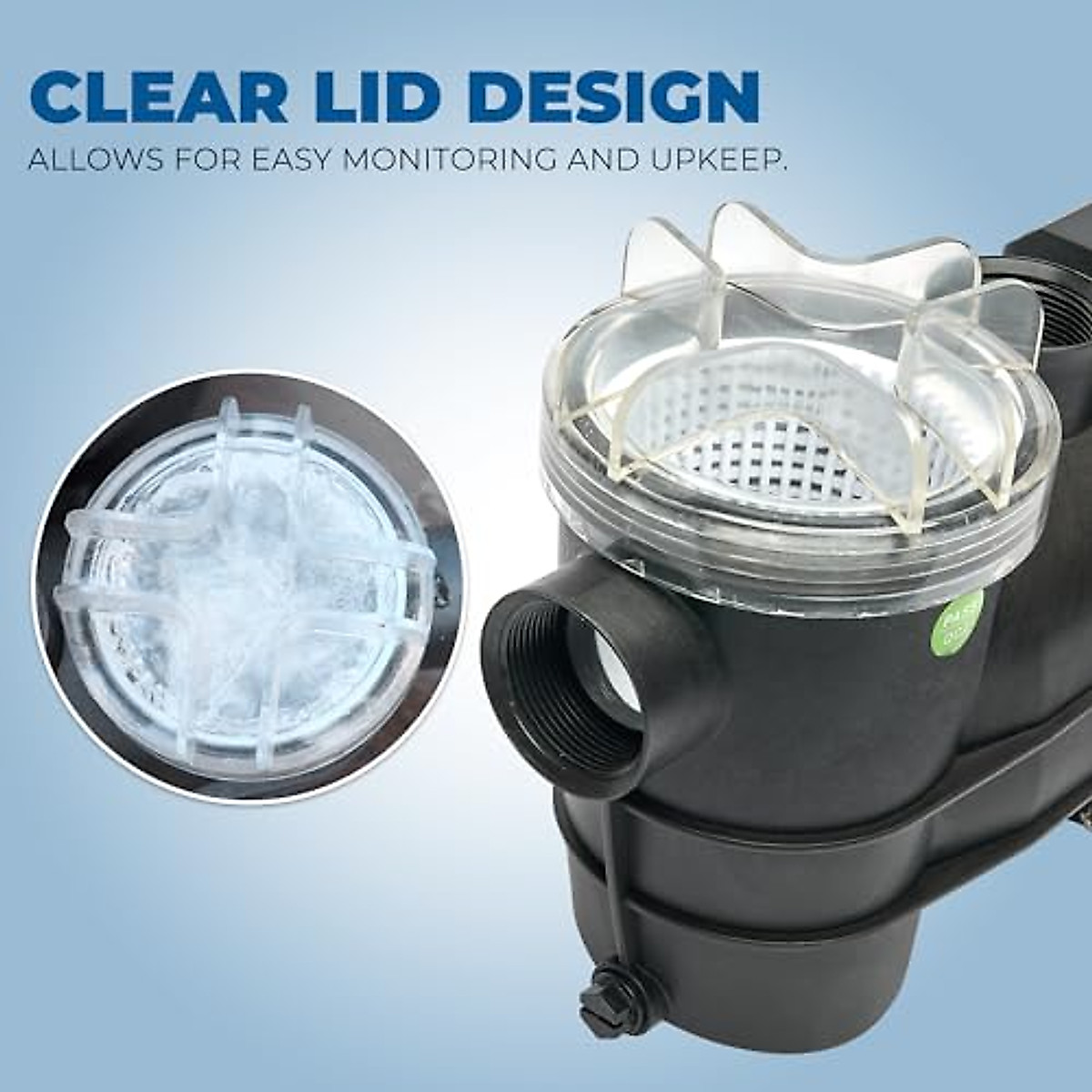 XtremepowerUS 75117-V Pump Pool ABOVEGROUND 3/4HP, Black