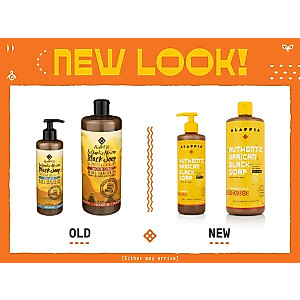 Alaffia Authentic African Black Soap Variety 2-Pack – All-In-One Liquid Soap, Travel-Size Eucalyptus Tea Tree + Full-Size Citrus Ginger Body Wash, Face Wash, Shampoo, Shaving Soap