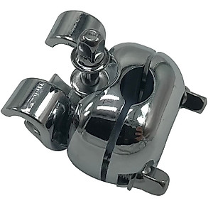 Cowbell Mount Bracket - Tom Hoop Clamp for Cowbell, Jam Block, Tambourine, Splash Cymbal