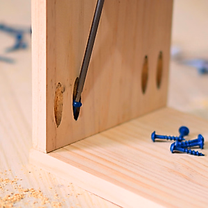 LUPANTER #8×2-1/2 Inch Pocket Hole Screws,300 Pcs,Wood Screws for Wood Working with Blue Coated,Square Drive Head…