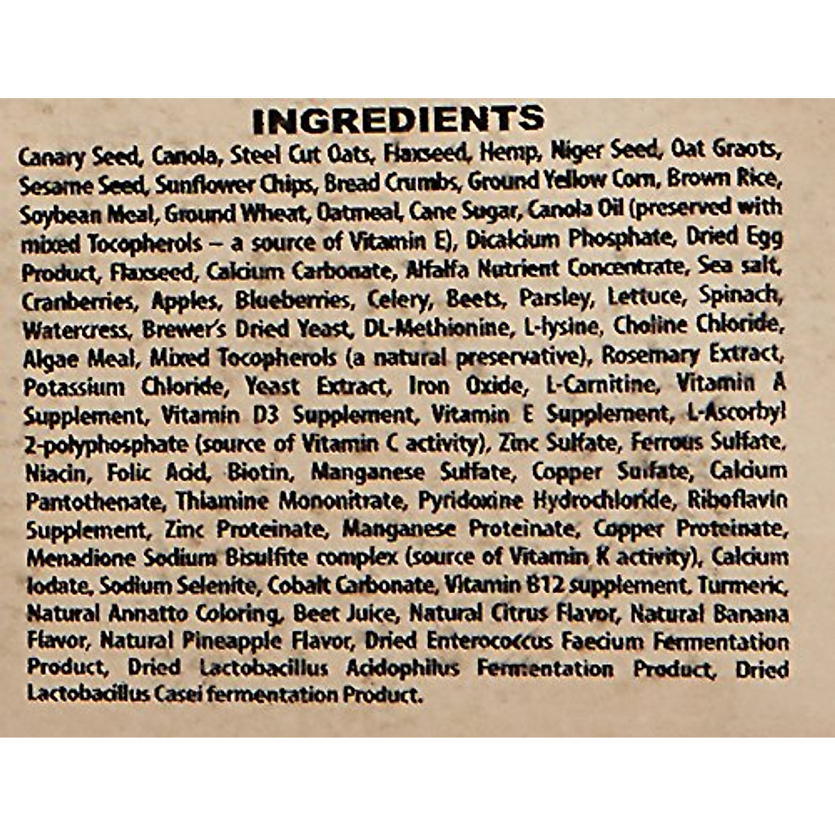 Higgins 466164 Vita Seed Canary Food For Birds, 25-Pound