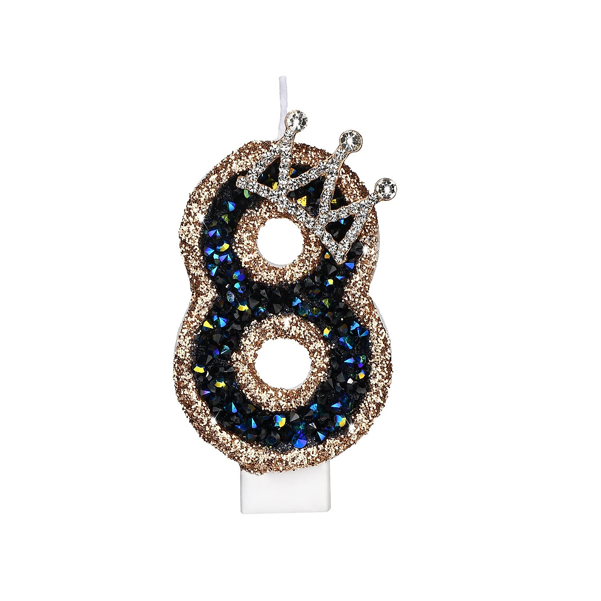 Saododku Birthday Candles for Cake, 0123456789 Number Candles for Birthday Cakes with Sparklers, 3.15" Large Cake Candles for Baby Girl/Boy Birthday, or Wedding Party Decorations (8#)